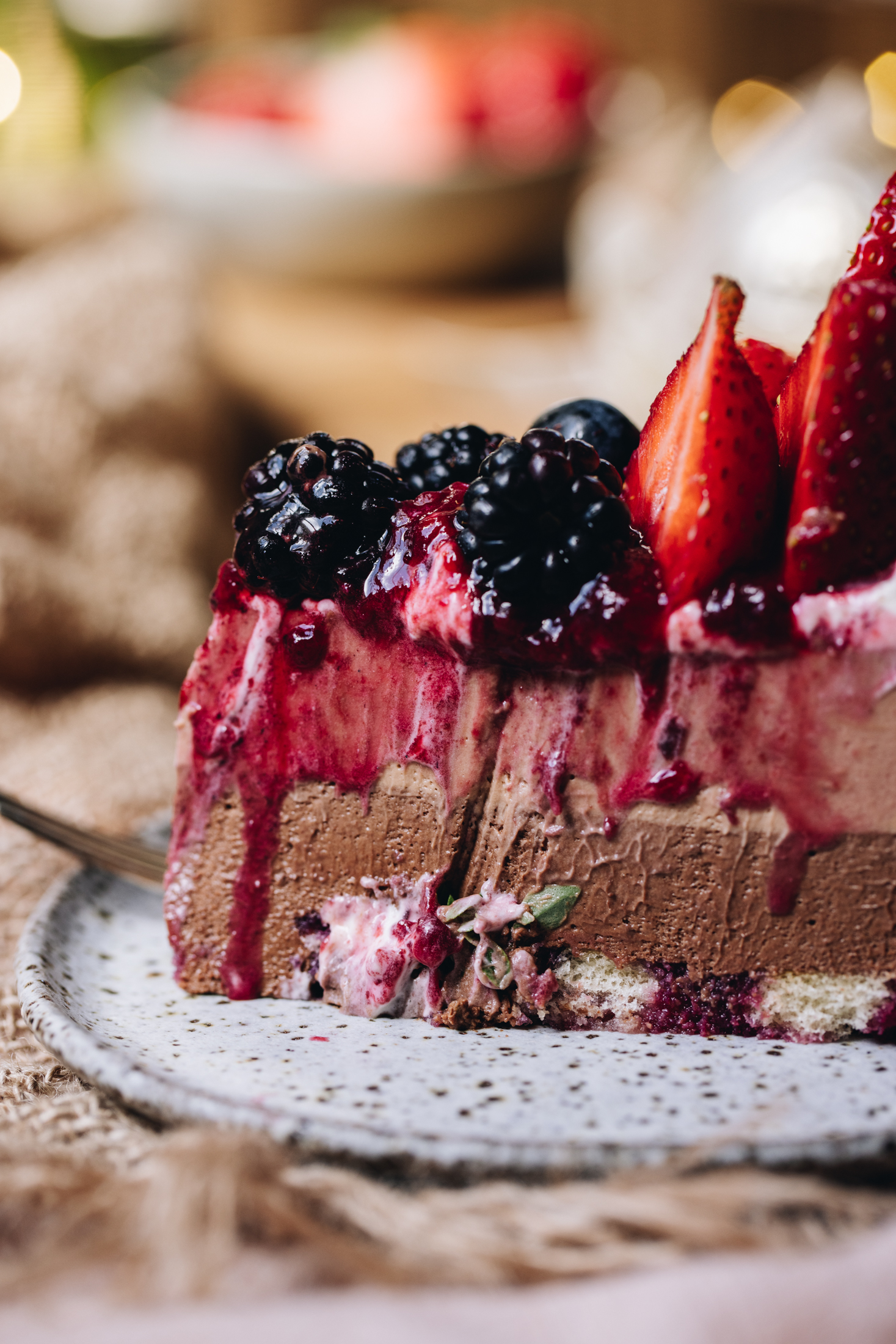 Chocolate Charlotte Cake (No-bake)